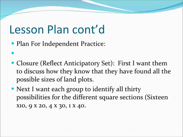 Geometry lesson plan | PPT | Education
