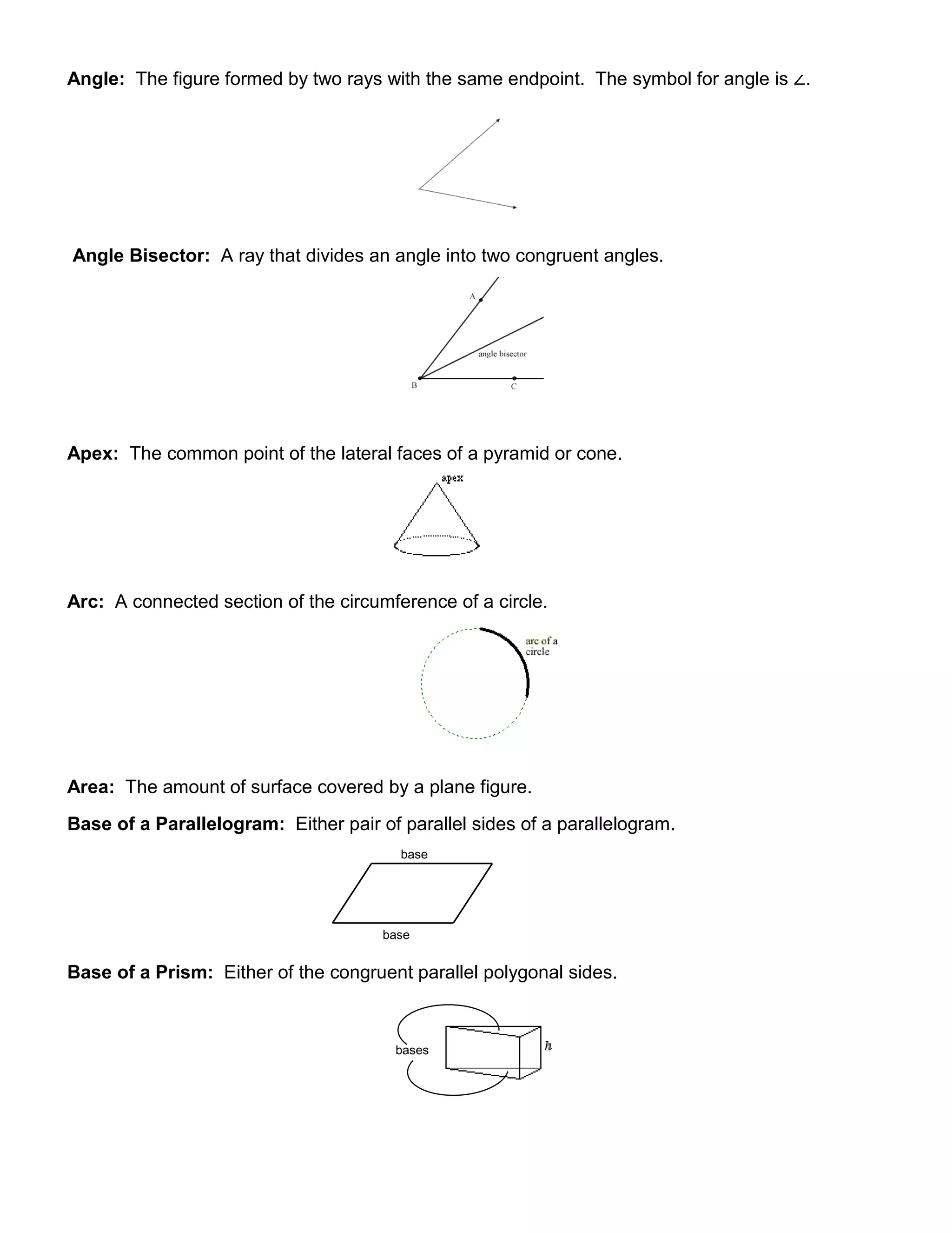 Geometry master vocabulary | PDF