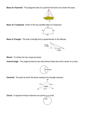 Geometry master vocabulary | PDF