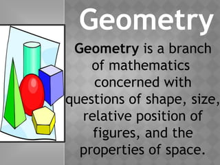 Geometry maths | PPT | Geography | Science