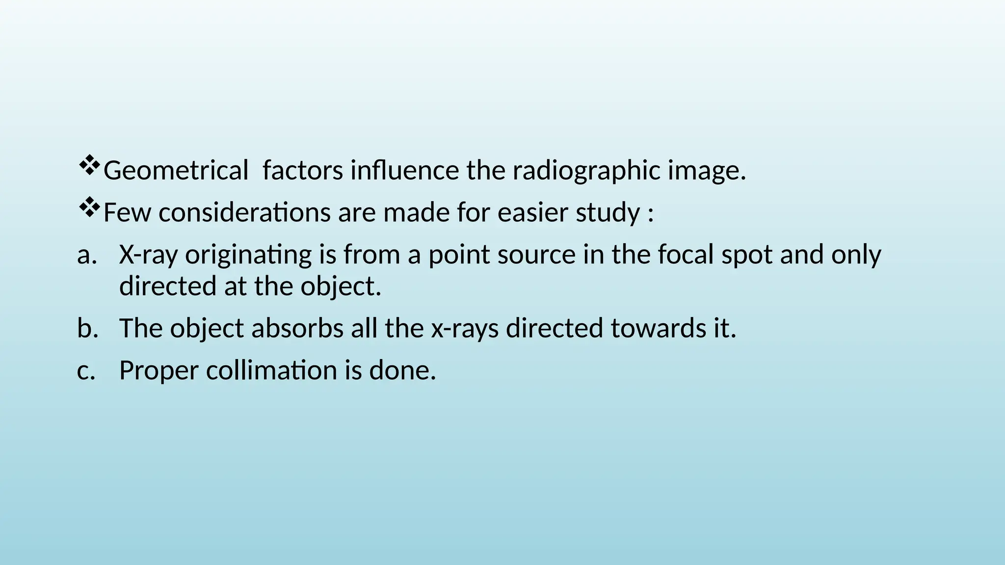 Geometry of the Radiographic Image | PPTX