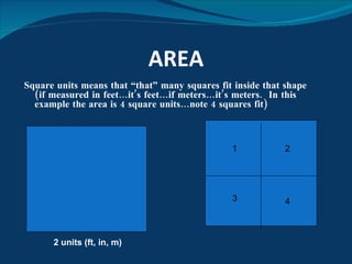 Geometry Perimeter And Area 1 | PPT