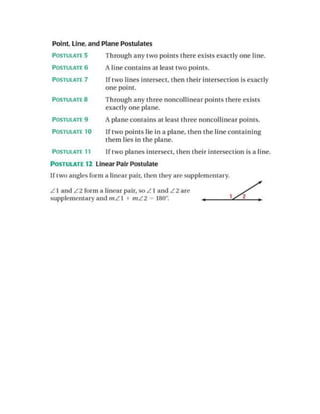 Geometry postulates | PDF