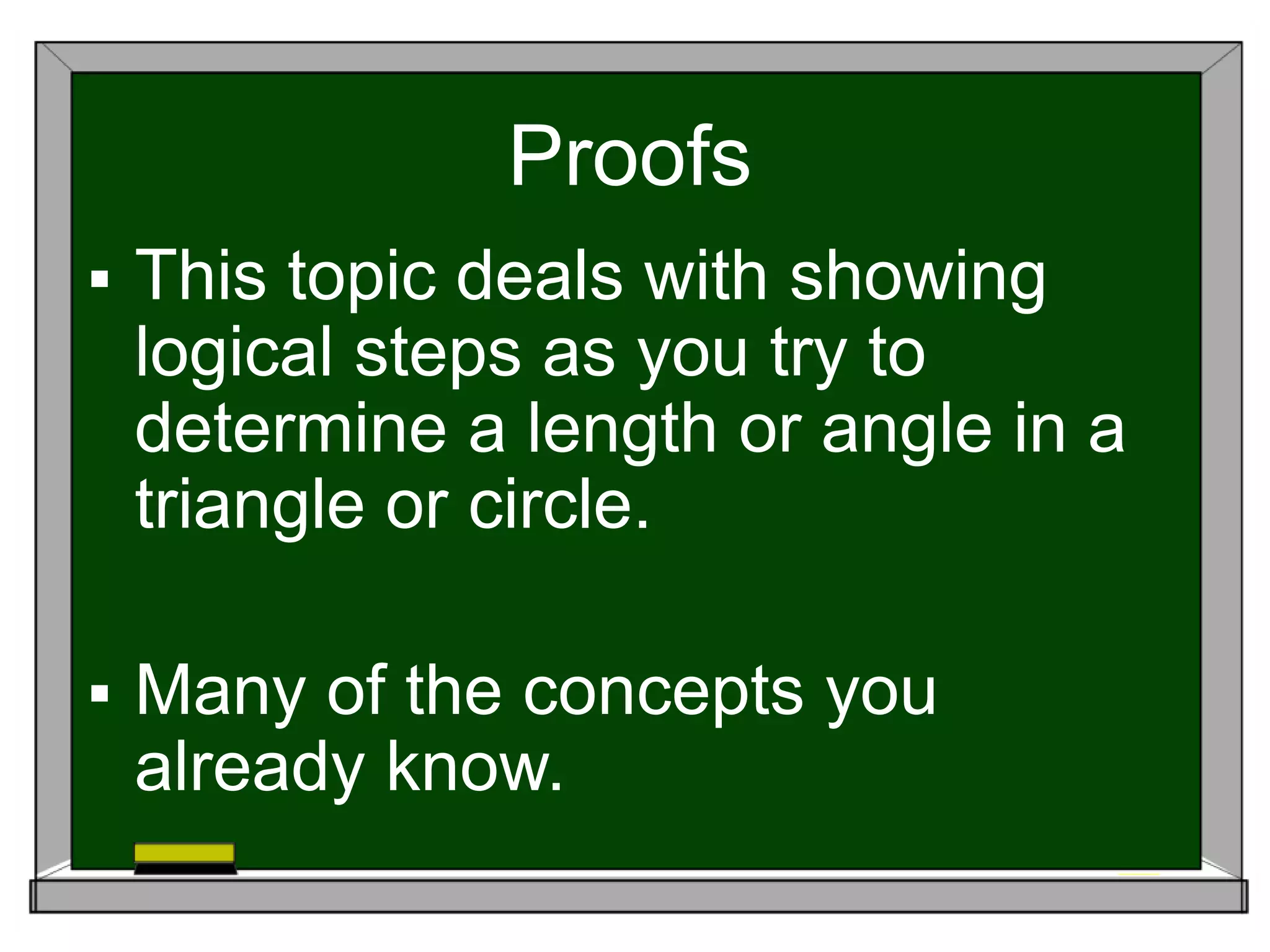 Geometry proofs | PPT | Geography | Science