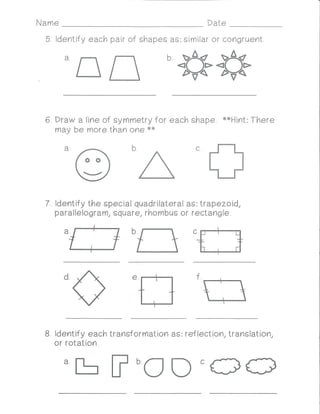 Geometry Quiz Review | PDF