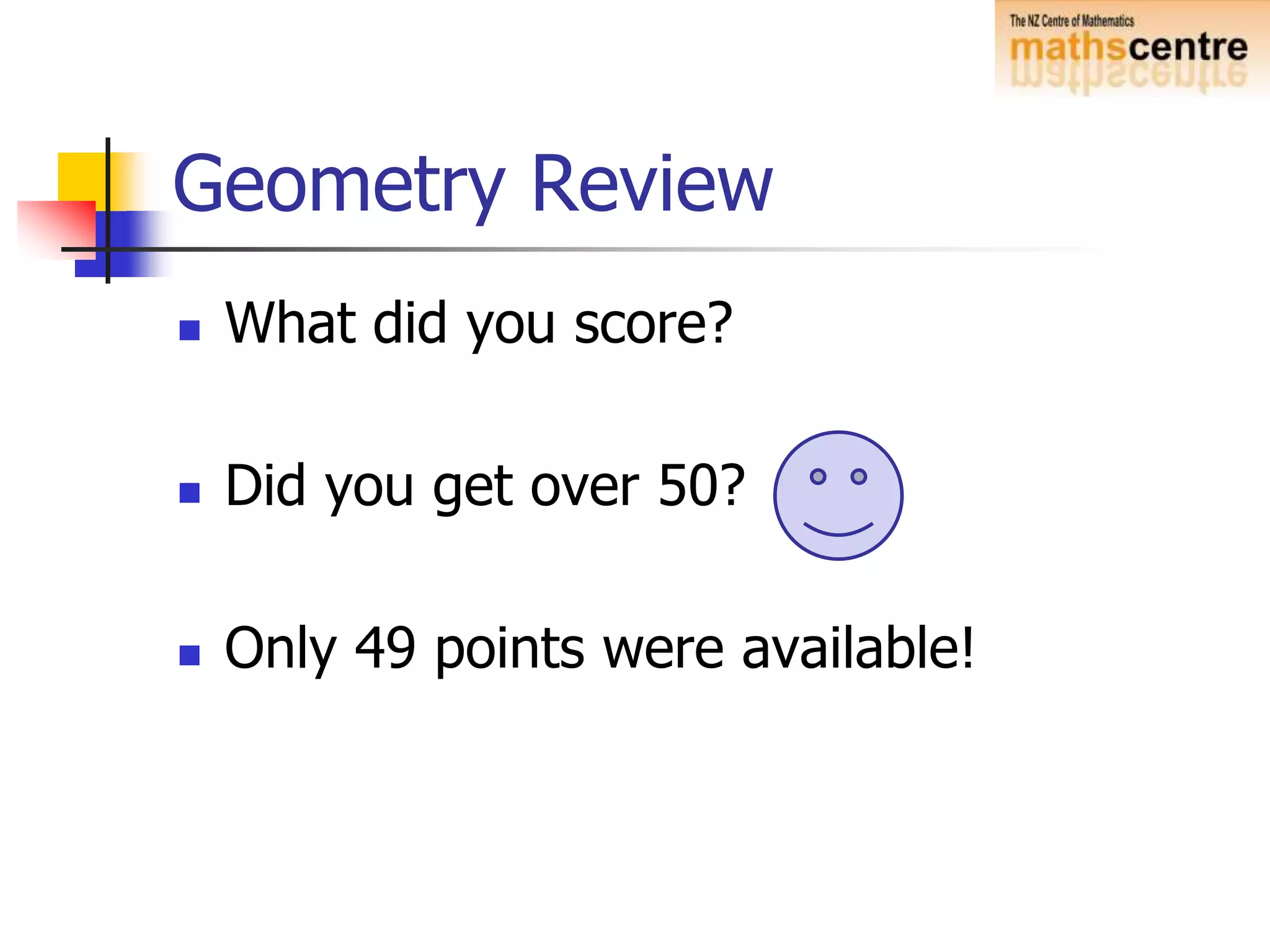 Geometry Review Lesson | PPT