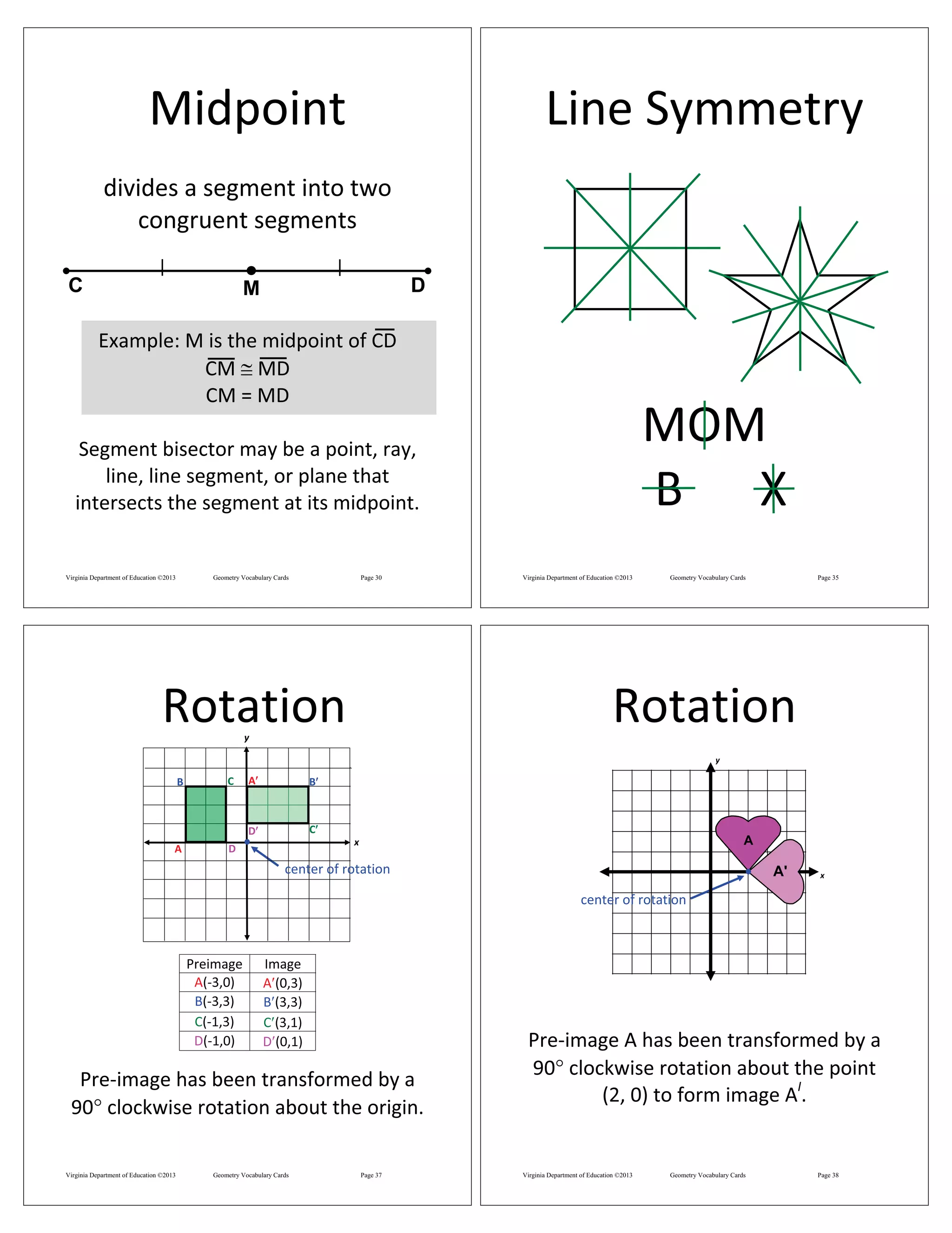 Geometry semester 1 vocabulary terms | PDF | 3-D Graphics | Computer ...