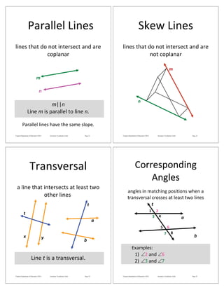 Geometry semester 1 vocabulary terms | PDF | 3-D Graphics | Computer ...