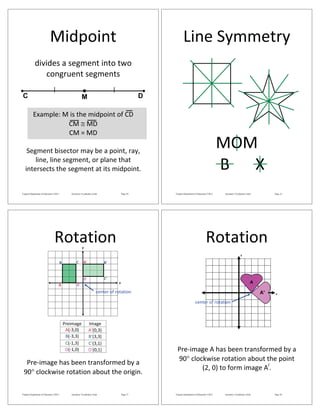 Geometry semester 1 vocabulary terms | PDF | 3-D Graphics | Computer ...
