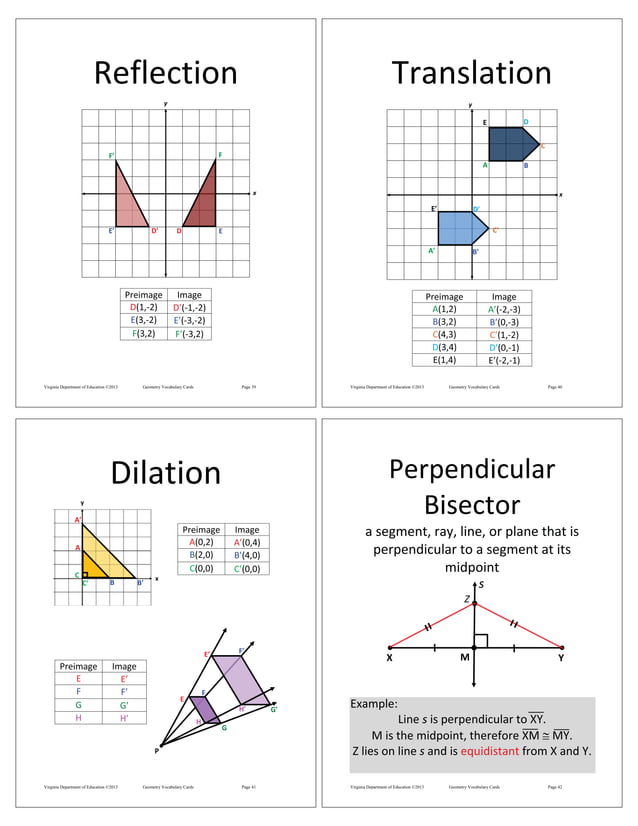 Geometry semester 1 vocabulary terms | PDF | 3-D Graphics | Computer ...