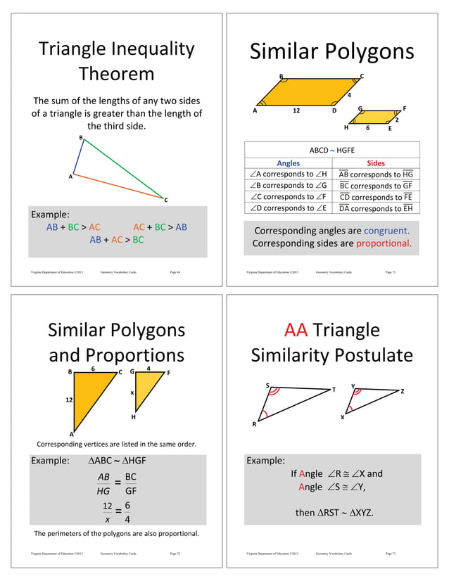 Geometry semester 1 vocabulary terms | PDF | 3-D Graphics | Computer ...