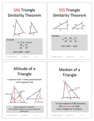 Geometry semester 1 vocabulary terms | PDF