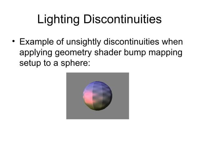 Geometry Shader-based Bump Mapping Setup | PPT