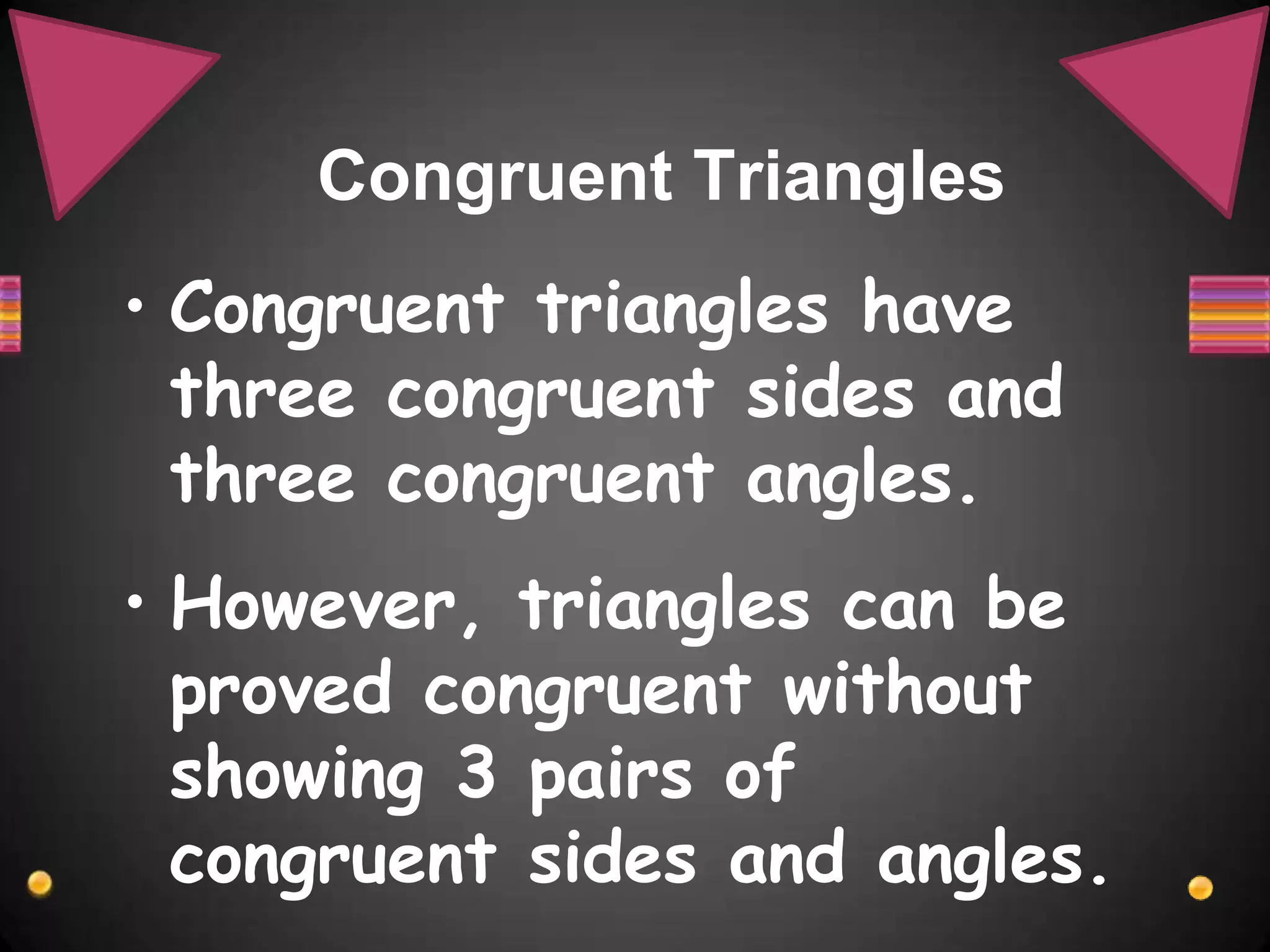 Geometry the congruence of triangles | PPT