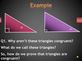 Geometry the congruence of triangles | PPSX