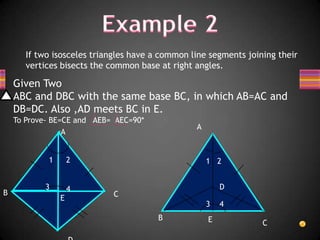 Geometry the congruence of triangles | PPSX
