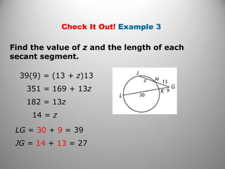 Geometry unit 12.4 segment lengths | PPT
