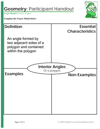 Geometry unit 1 participant handout | PDF