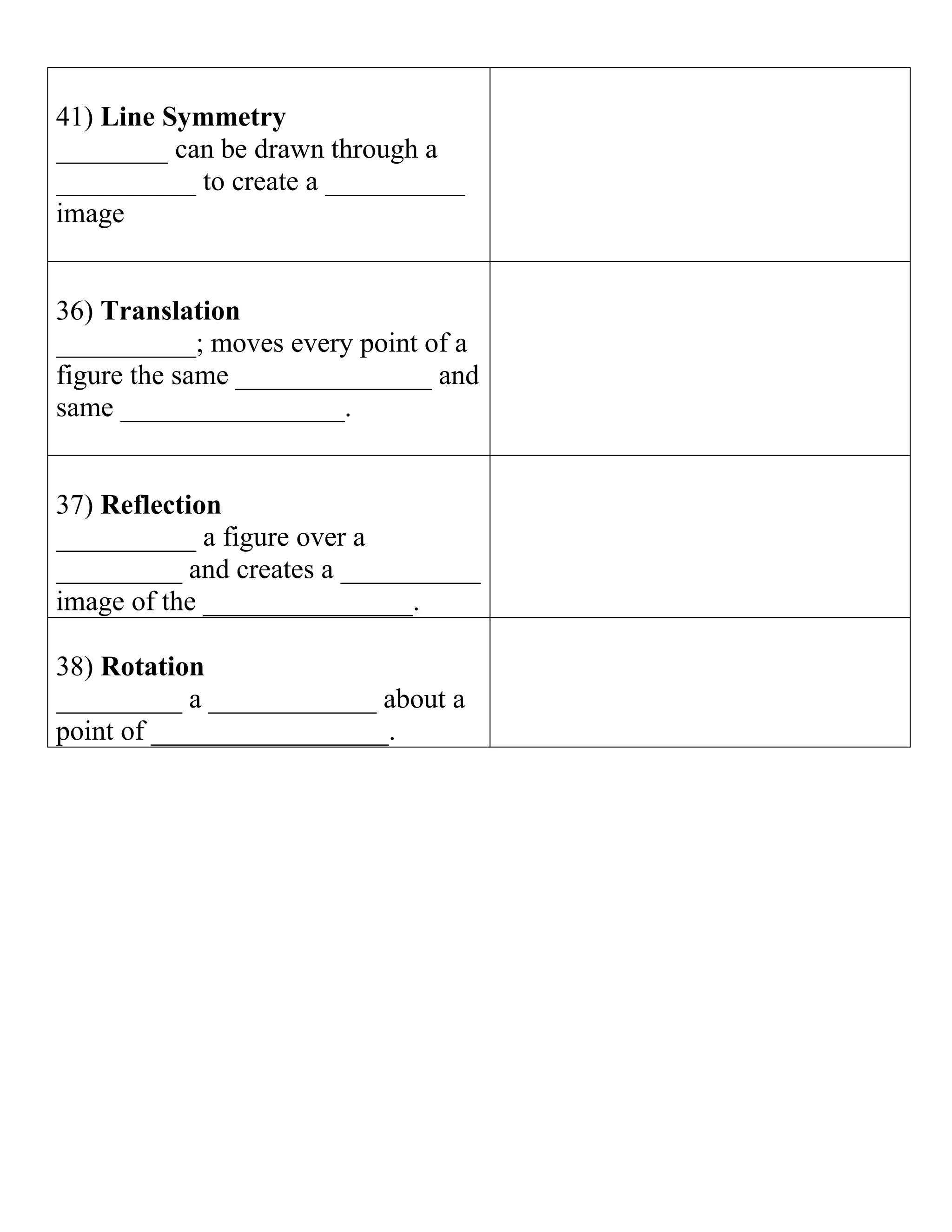 Geometry vocabulary | PDF