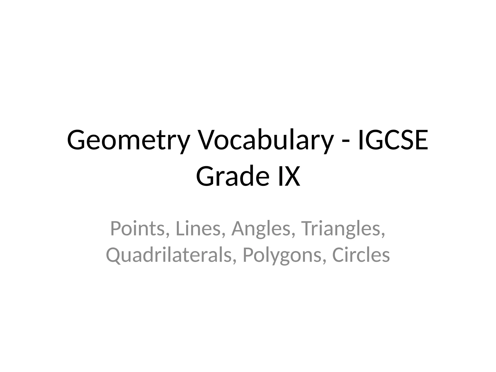 Geometry Vocabulary Grade 8 and Grade 9.pptx