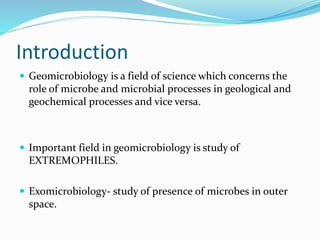 Geomicrobiology | PPTX