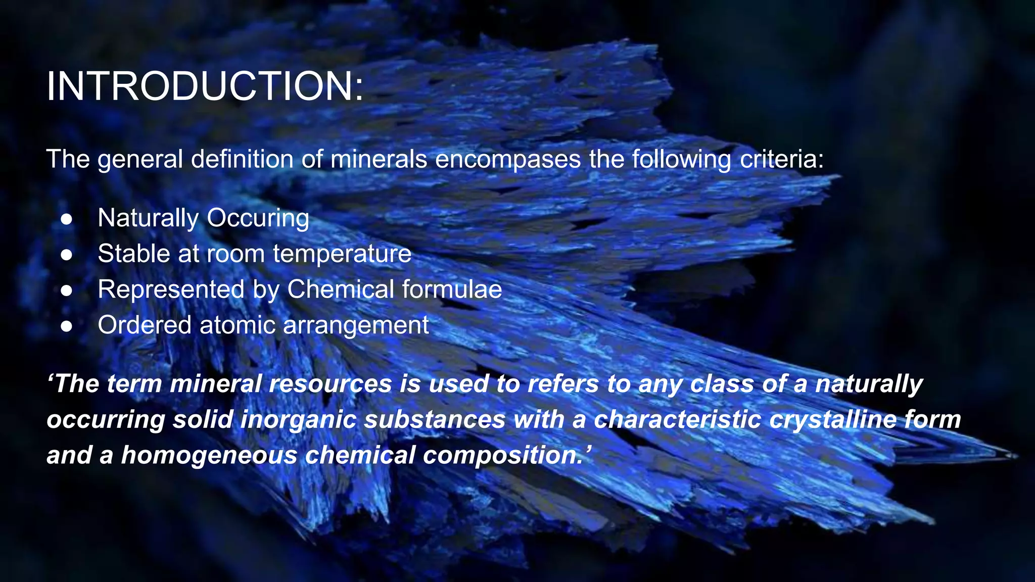 Geo mineral resources | PPT
