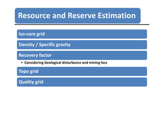 Geomodelling, resource & reserve estimation using mining software | PDF