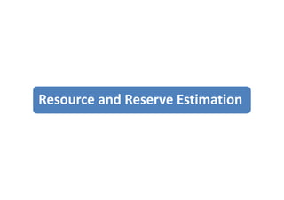 Geomodelling, resource & reserve estimation using mining software | PDF