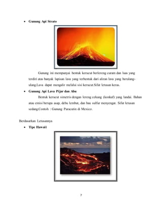 Geomorf 7 geomorfologi gunung api | DOCX