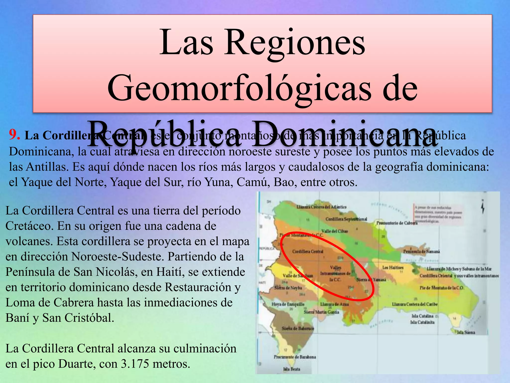Geomorfología de la isla de santo domingo | PPTX