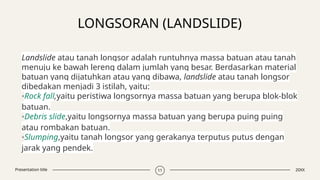 Geomorfologi 5-6 Mass Movement material pptx | PPTX