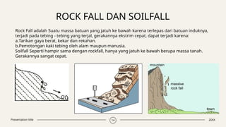Geomorfologi 5-6 Mass Movement material pptx | PPTX
