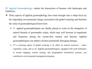 Geomorophology presentation | PPTX