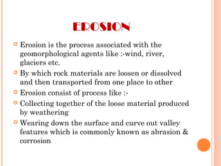 Geomorphic processes | PPT