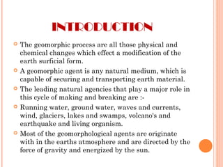 Geomorphic processes | PPT