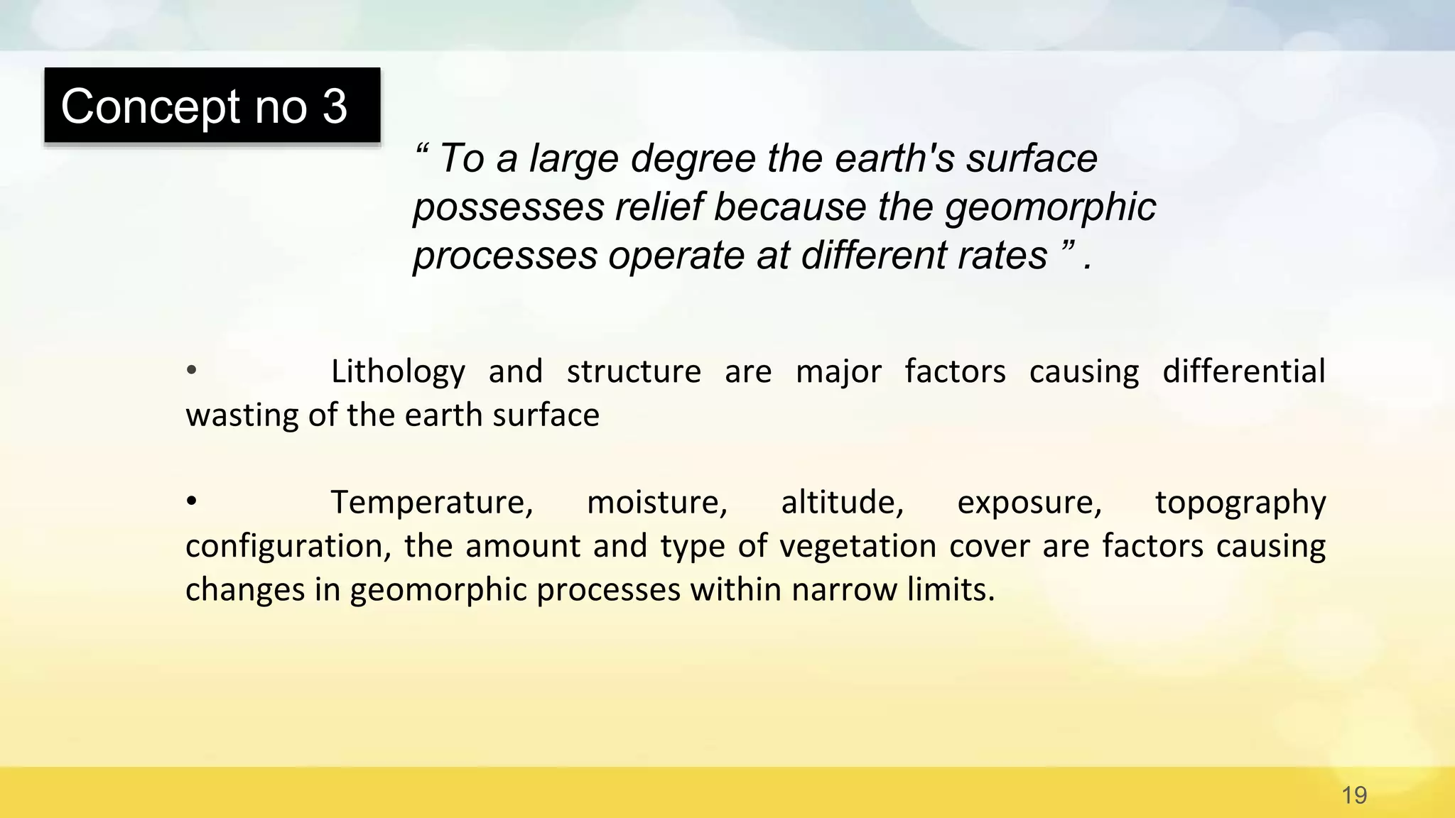 concepts of Geomorphology by Thornbury | PPTX