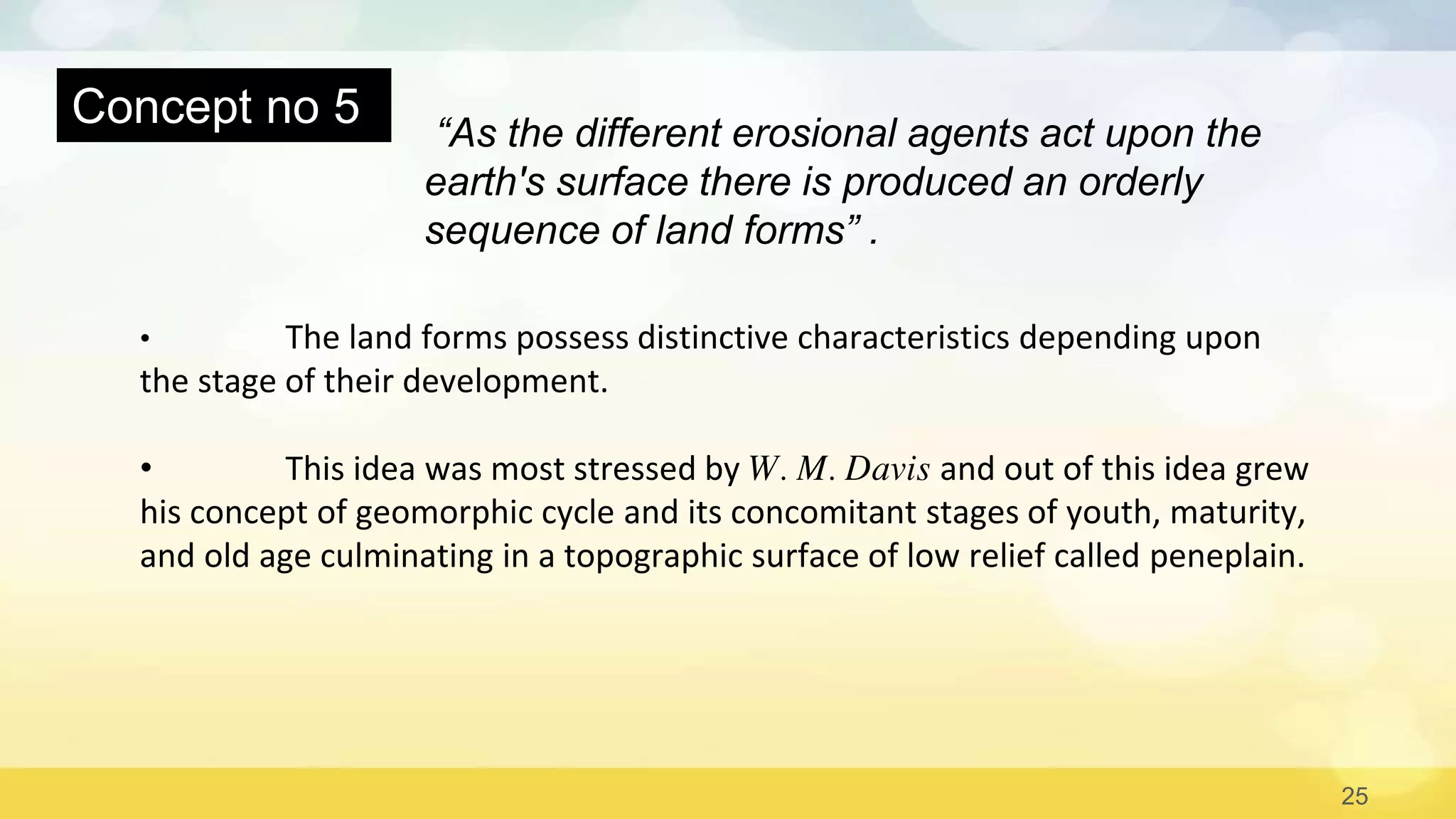 concepts of Geomorphology by Thornbury | PPTX
