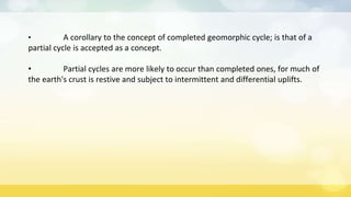 concepts of Geomorphology by Thornbury | PPTX