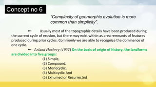 concepts of Geomorphology by Thornbury | PPTX