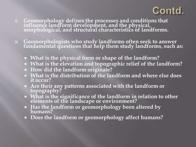 -geomorphology.pptx | Geography | Science