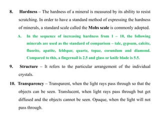 GEOMORPHOLOGY-MINERALS AND ROCKS.pptx