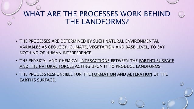 Geomorphology and landforms | PPTX