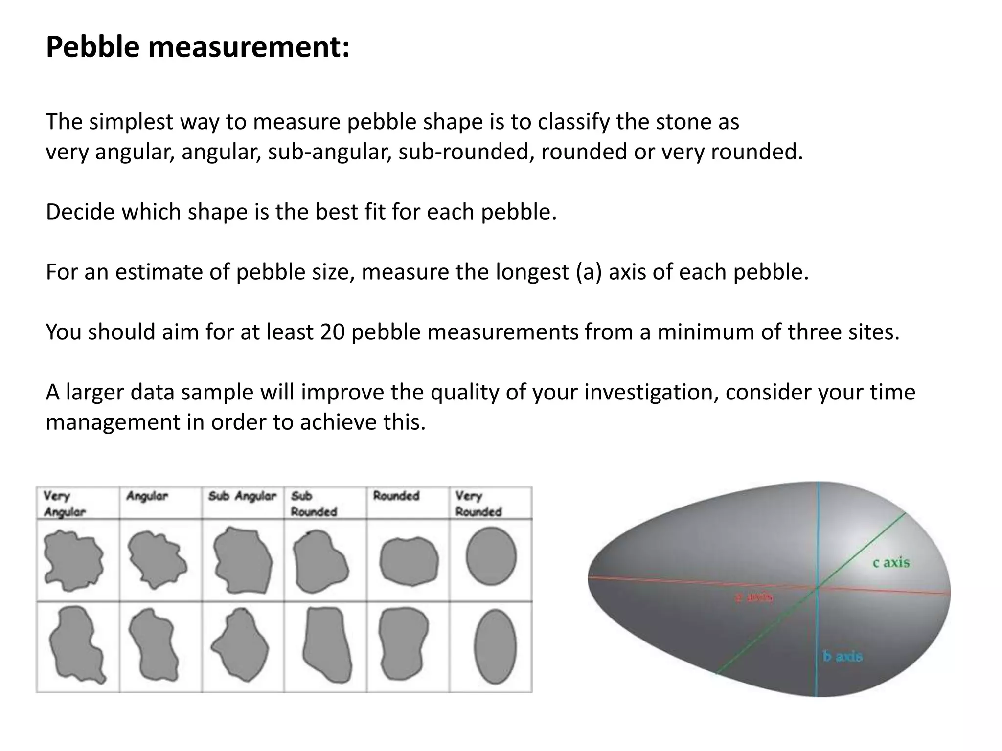 Geomorphology GCSE fieldbook data collection | PPT