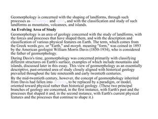 Geomorphology Glacier Chapter-Geomorhology Chapter | PPT