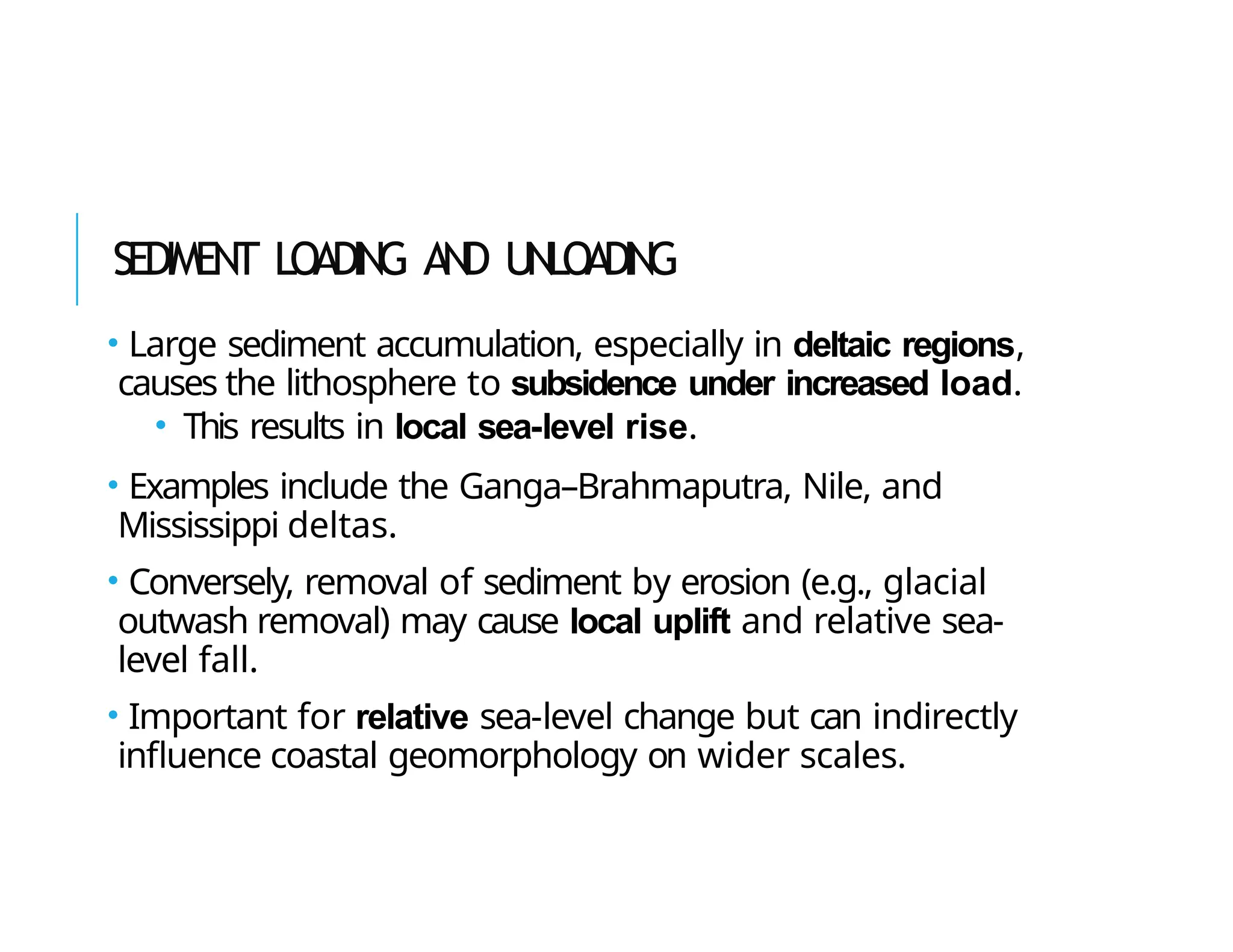 Geomorphology Power Point Presentation on Sea level changes in ...