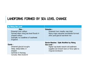 Geomorphology Power Point Presentation on Sea level changes in ...