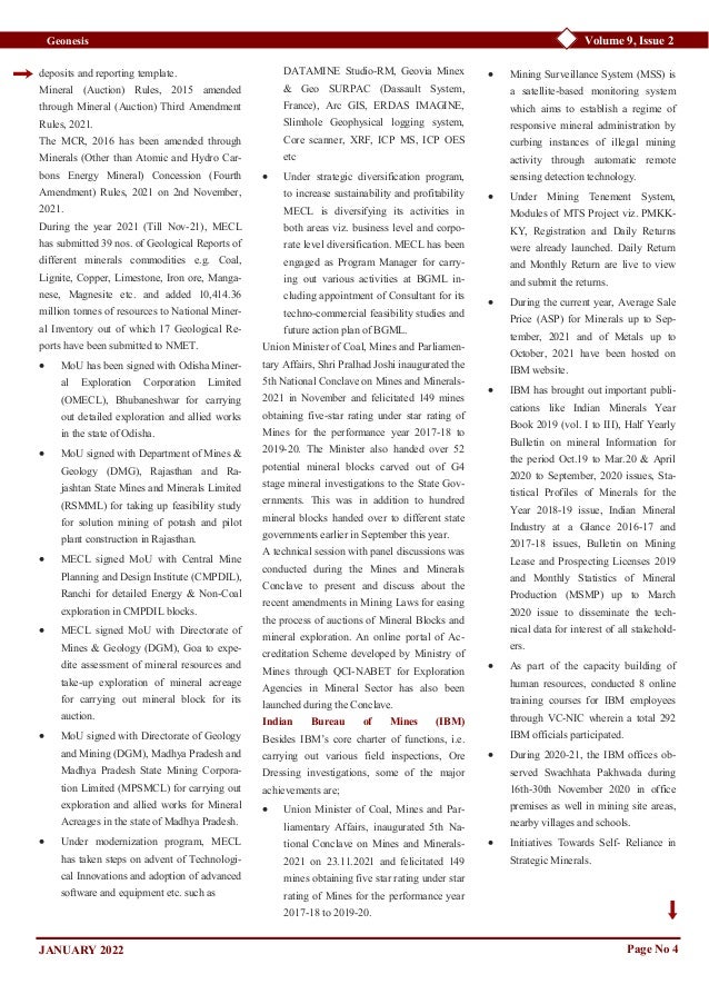 Geonesis january 2022 | PDF