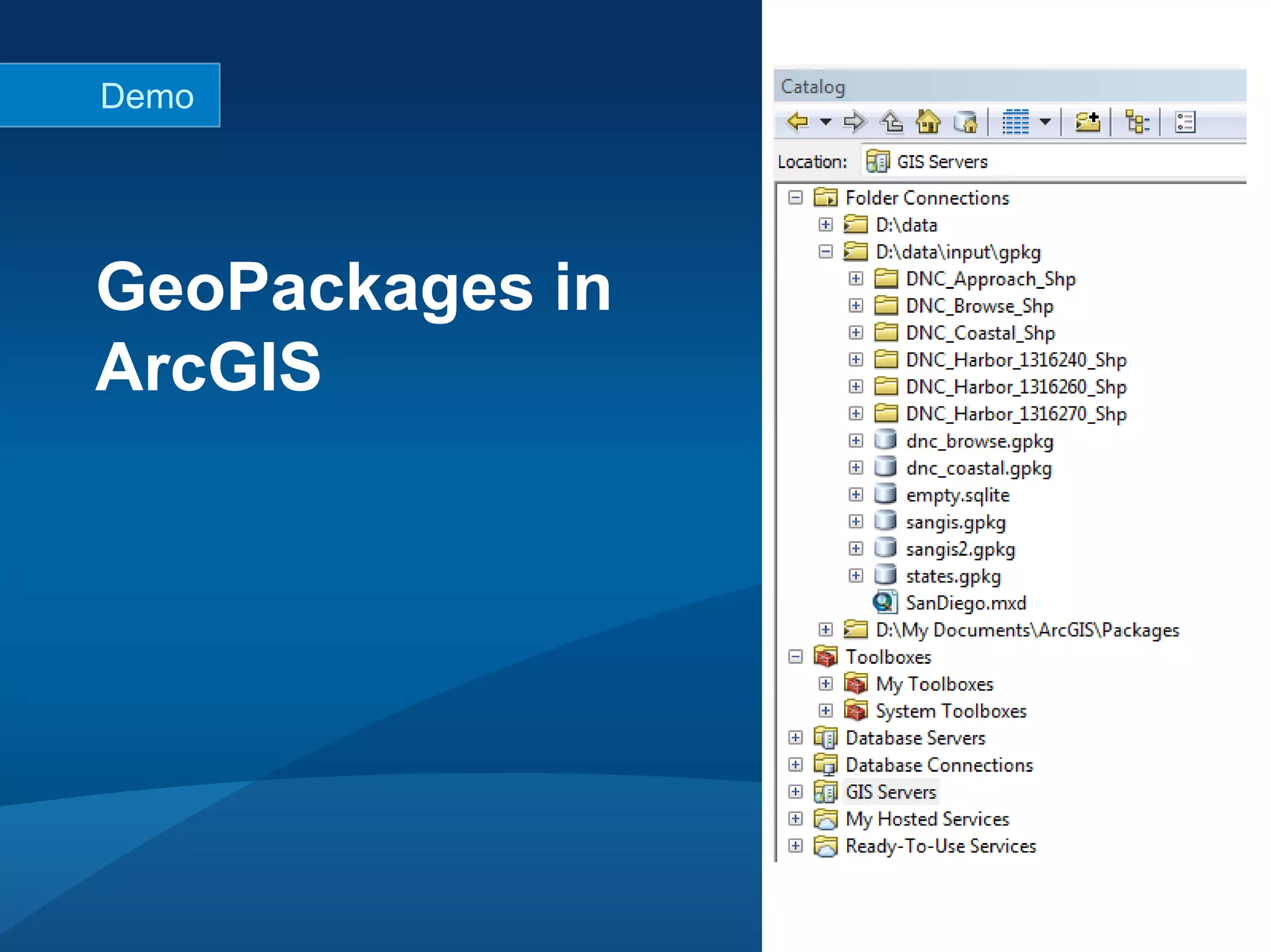 OGC GeoPackage Support in ArcGIS | PPTX