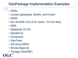 GeoPackage SWG Overview | PPT