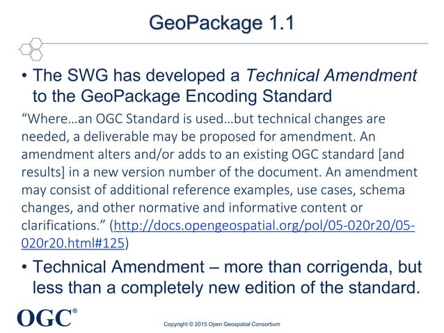 GeoPackage SWG Overview | PPT